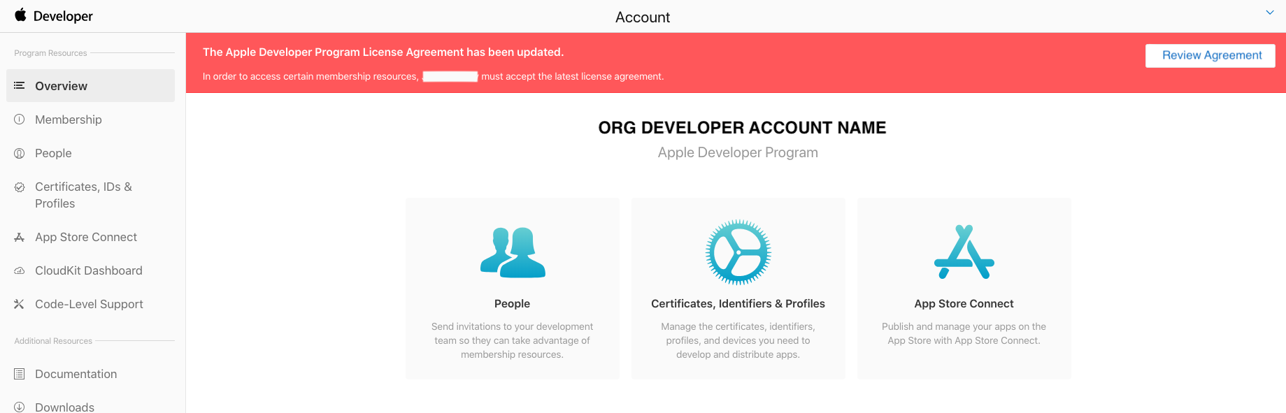 How to Accept the Apple Program License Agreement