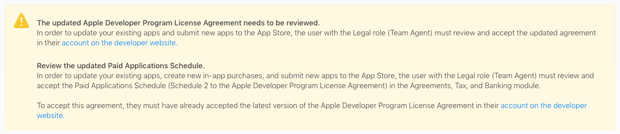 Learning about Apple Developer Agreements