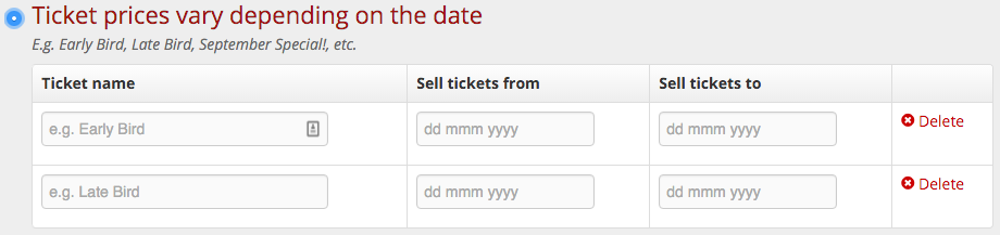 Learning about Ticket Types and Prices