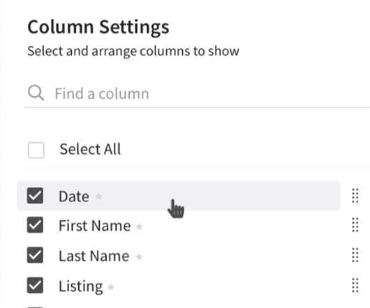 How to Use Configurable Columns