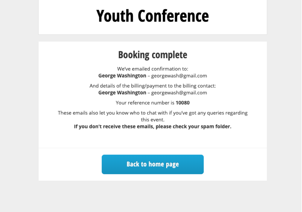 Event Registration Payment Flow