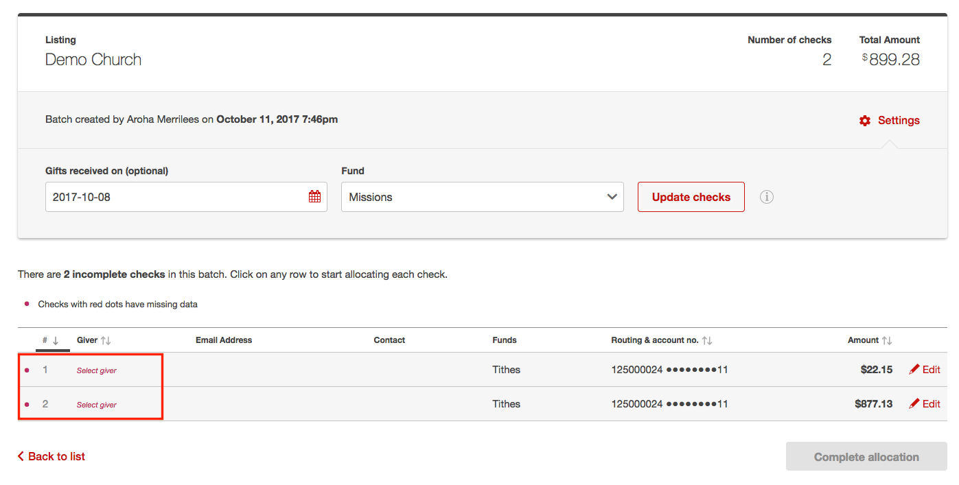 How to Process Checks: Step 3 - Allocating Checks