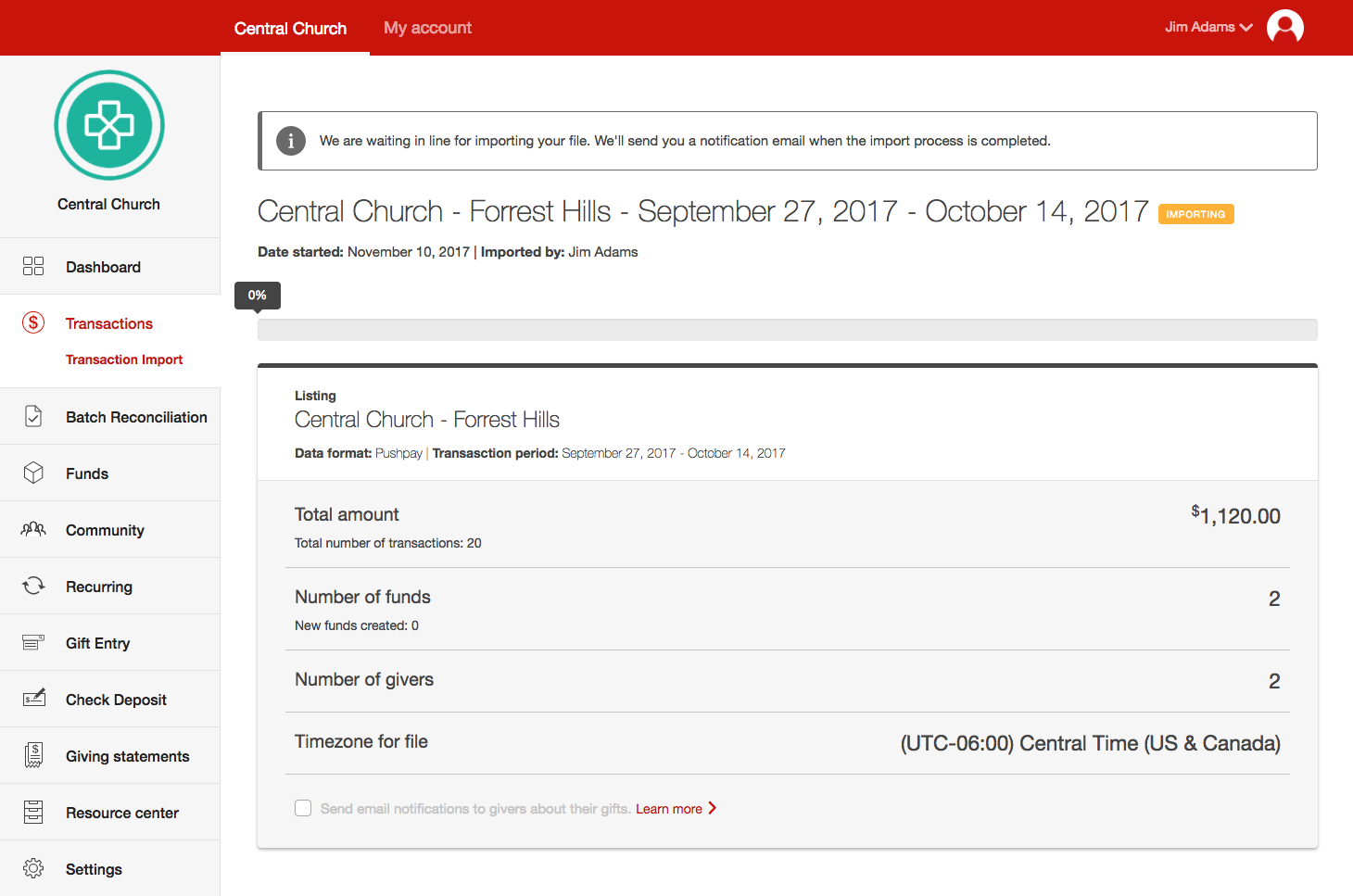 Learning about Transaction Import