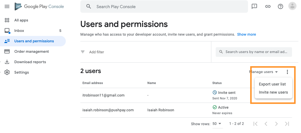 How to Invite our team to your Developer Console