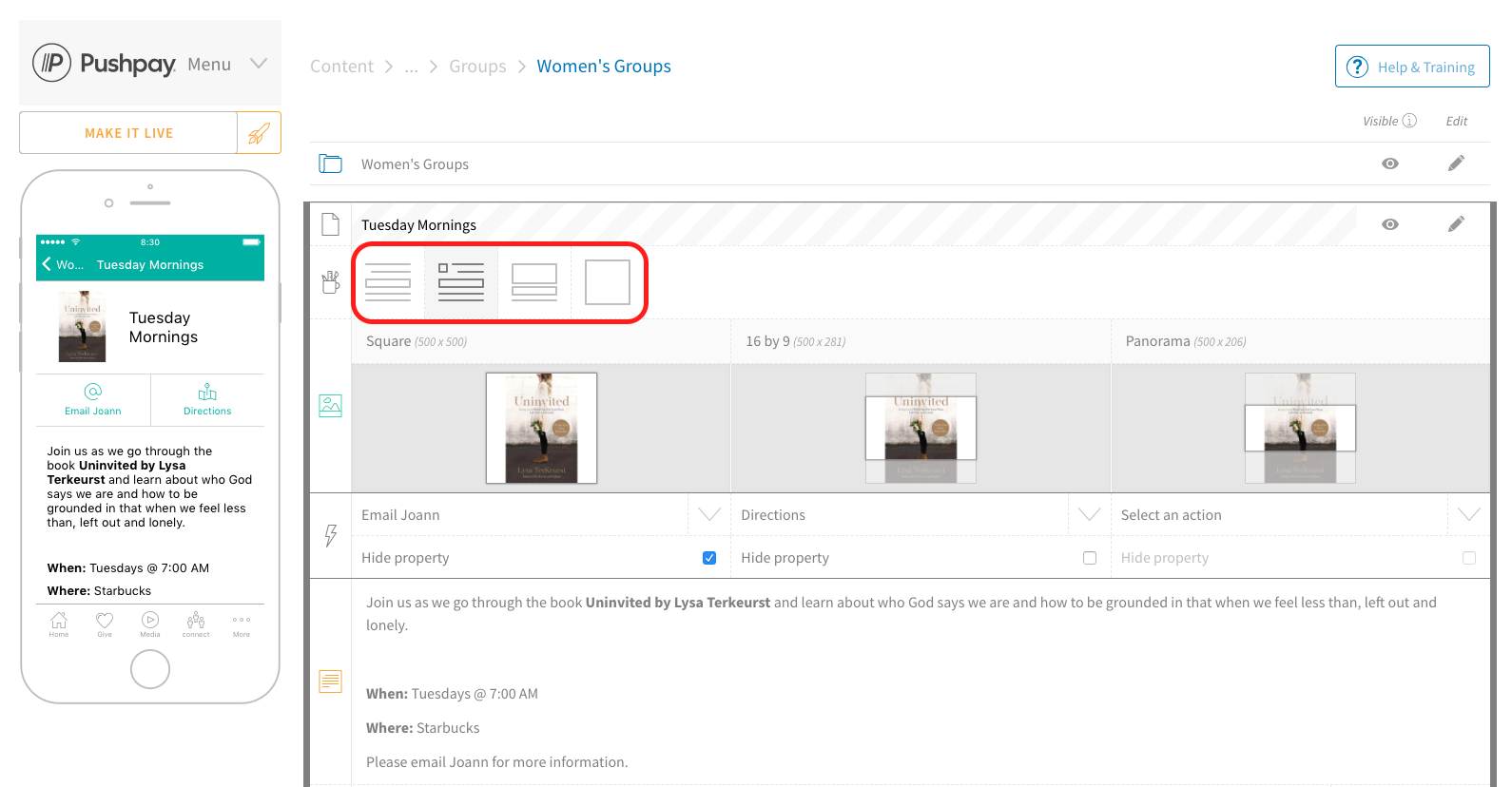 Learning about Item Layouts