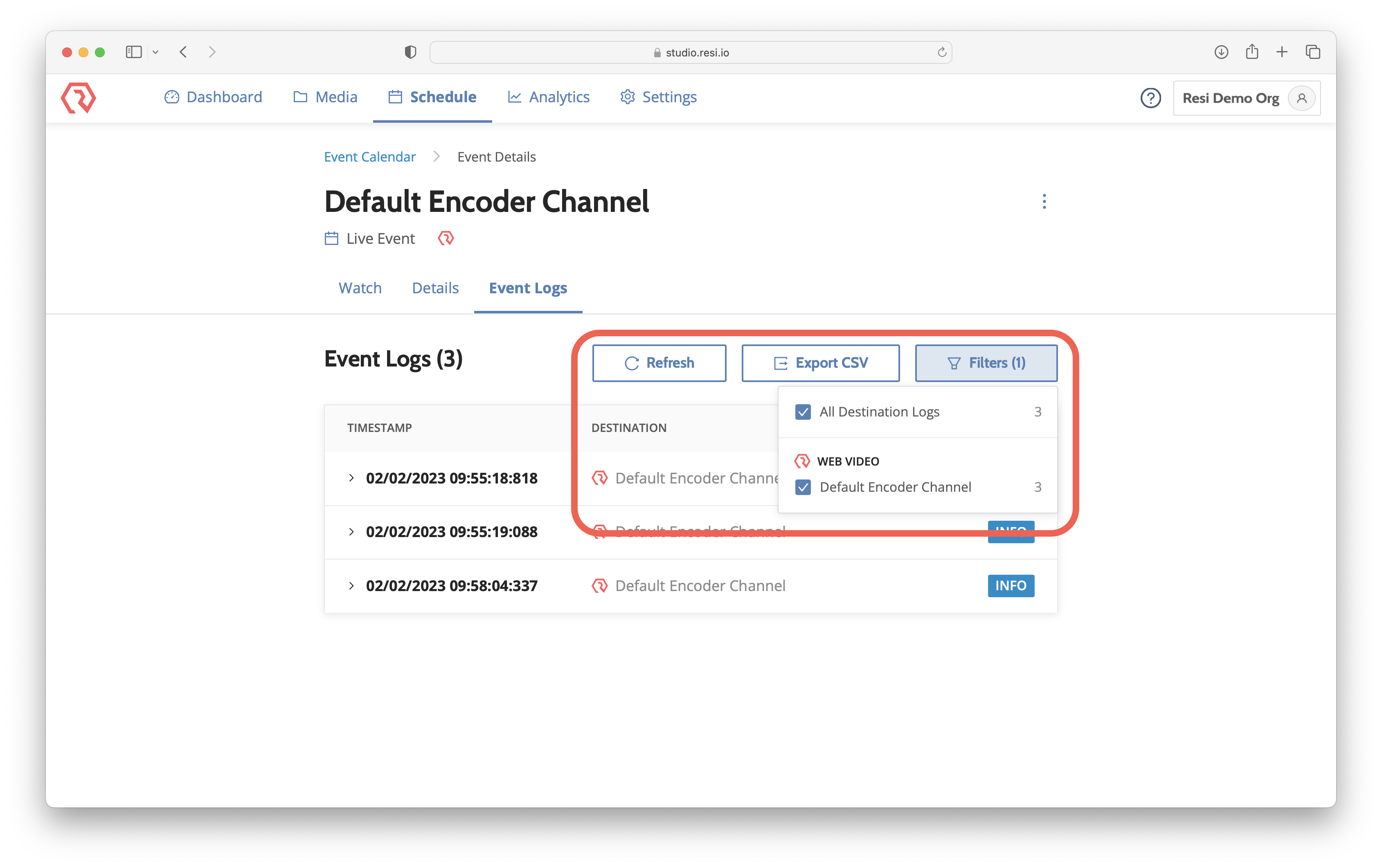 How Do I See Logs For My Event?