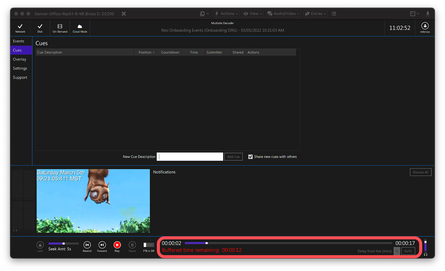 Manage Events on a Decoder