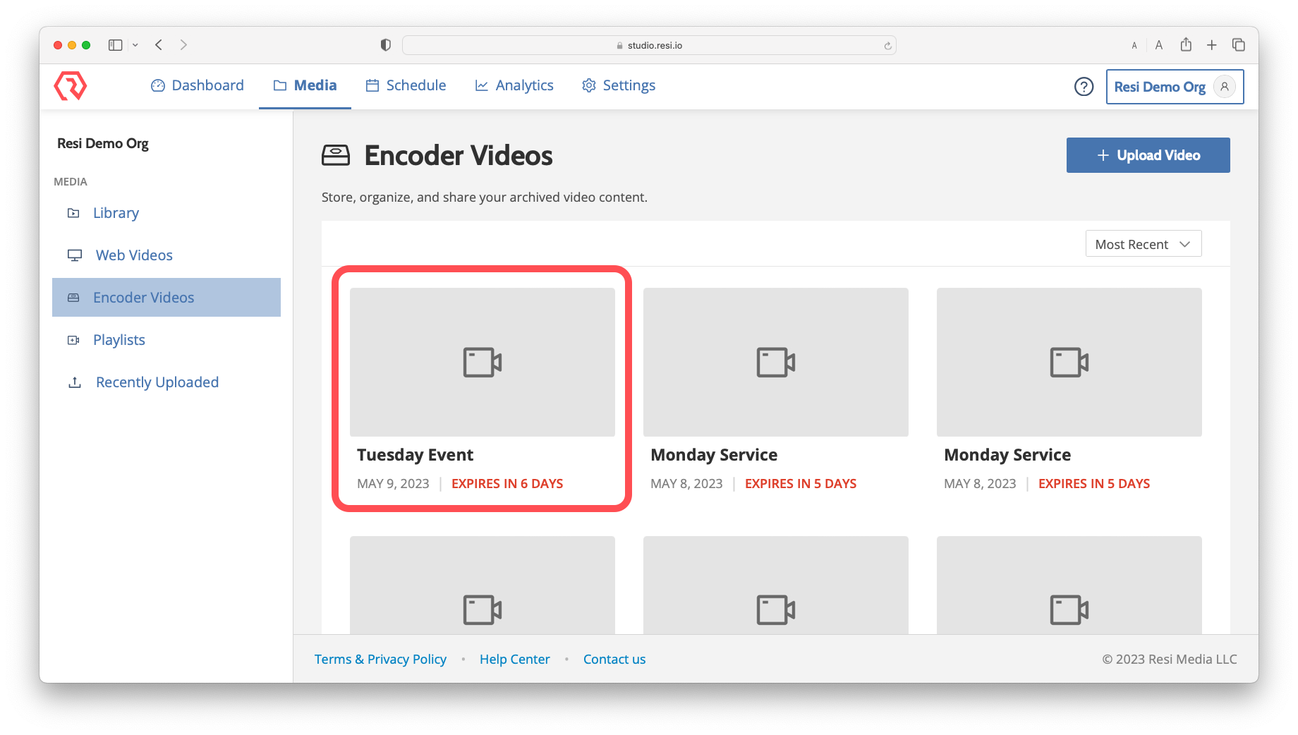 Get Started with Resi (Hardware Encoder to Web)